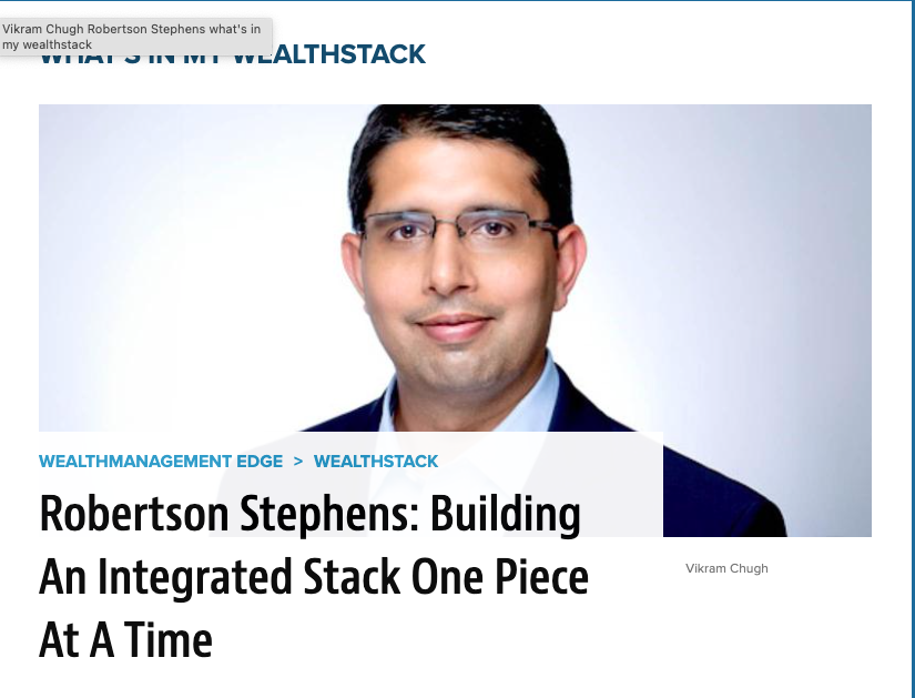 Building An Integrated Stack One Piece At A Time - Robertson Stephens